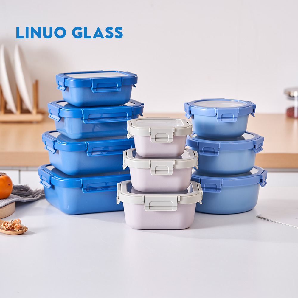 Ceramic Coated Glass Food Storage Container Manufacturer_Wholesaler ...