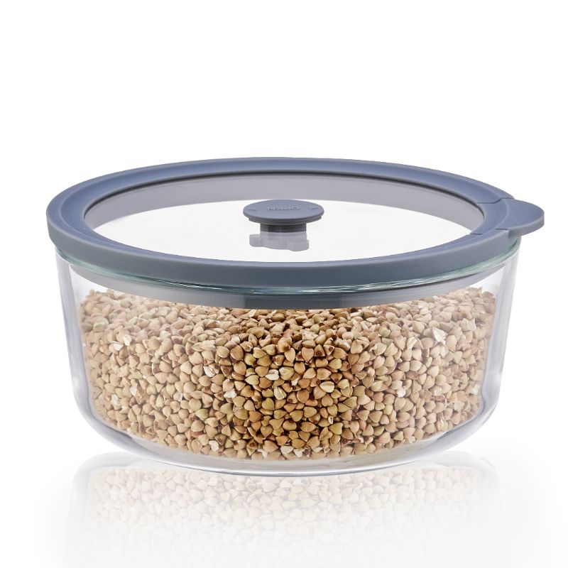 Glass Containers With Silicone Rimmed Glass Lid Manufacturer_Wholesaler ...