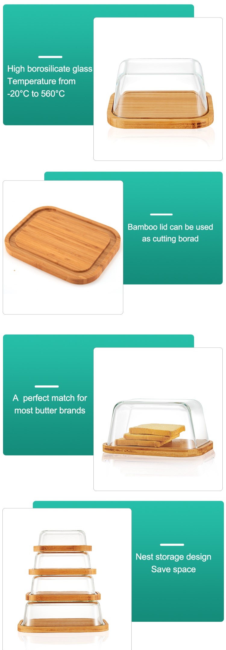 Glass Container With Bamboo Lid Manufacturer_Wholesaler_Supplier ...