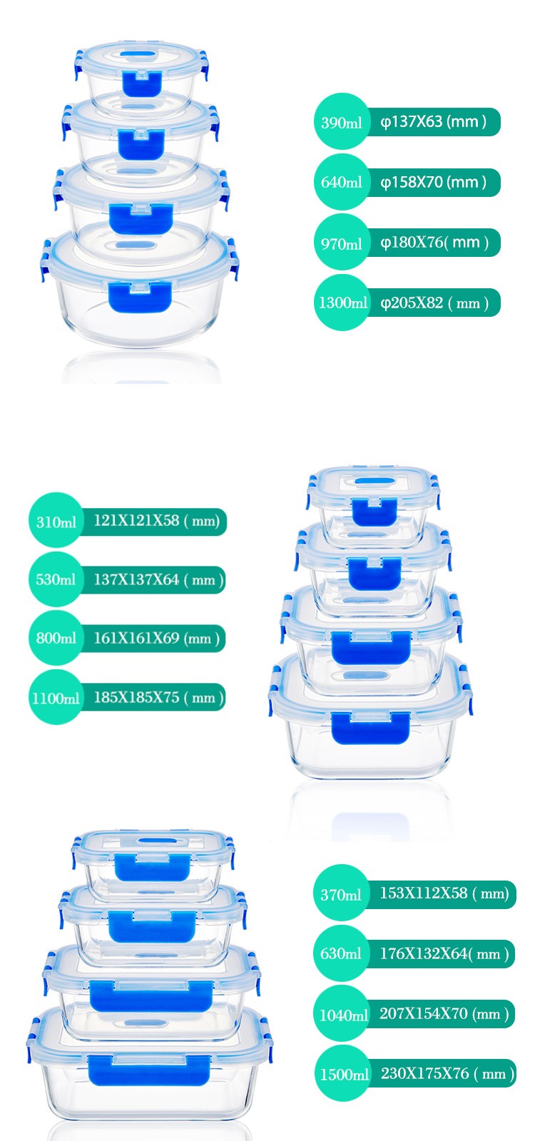 Clear Glass Food Storage Containers Manufacturer_Wholesaler_Supplier ...