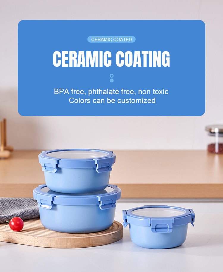 Ceramic Coated Glass Food Storage Container Manufacturer_Wholesaler ...