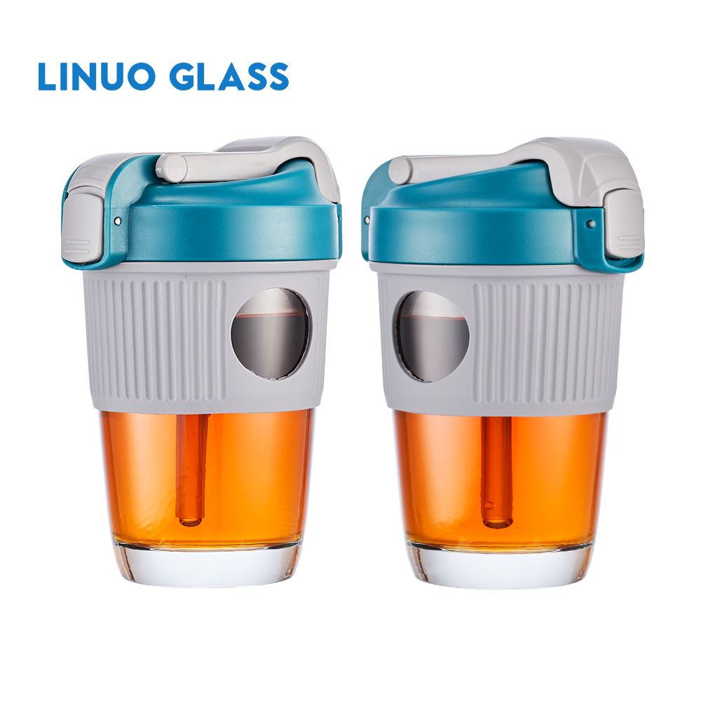 Glass Bottles With Lid And Straw Manufacturer_Wholesaler_Supplier ...