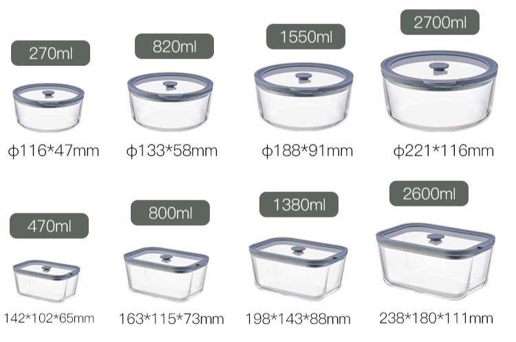 Glass Containers With Silicone Rimmed Glass Lid Manufacturer_Wholesaler ...