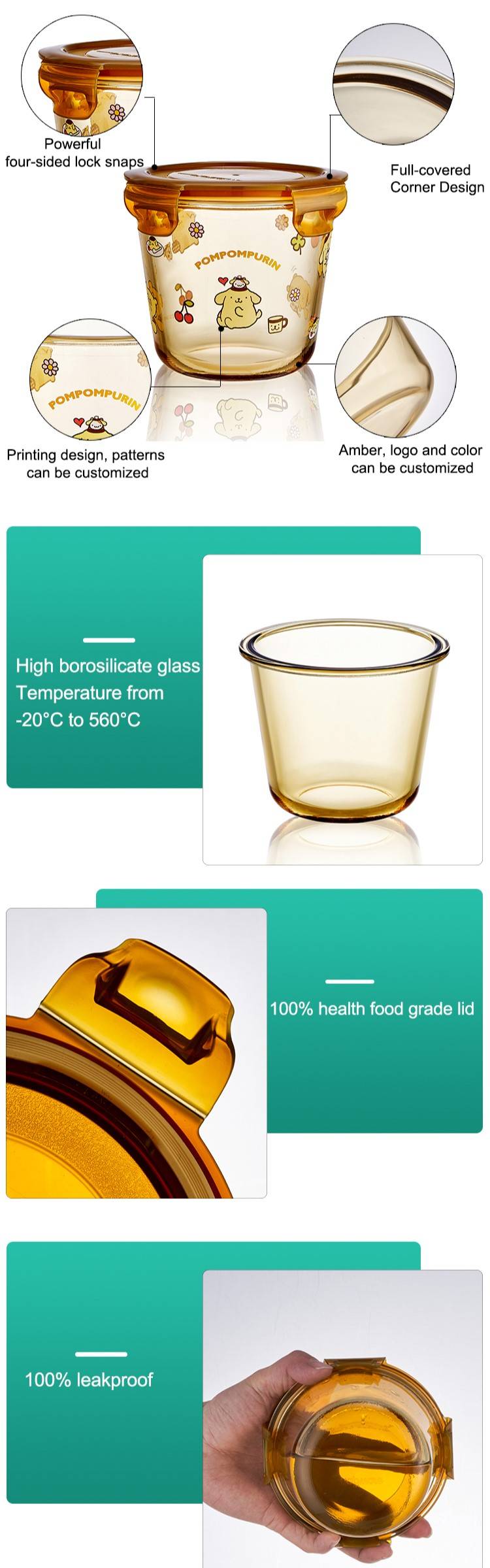 Amber Overnight Oats Glass Container Manufacturer_Wholesaler_Supplier ...
