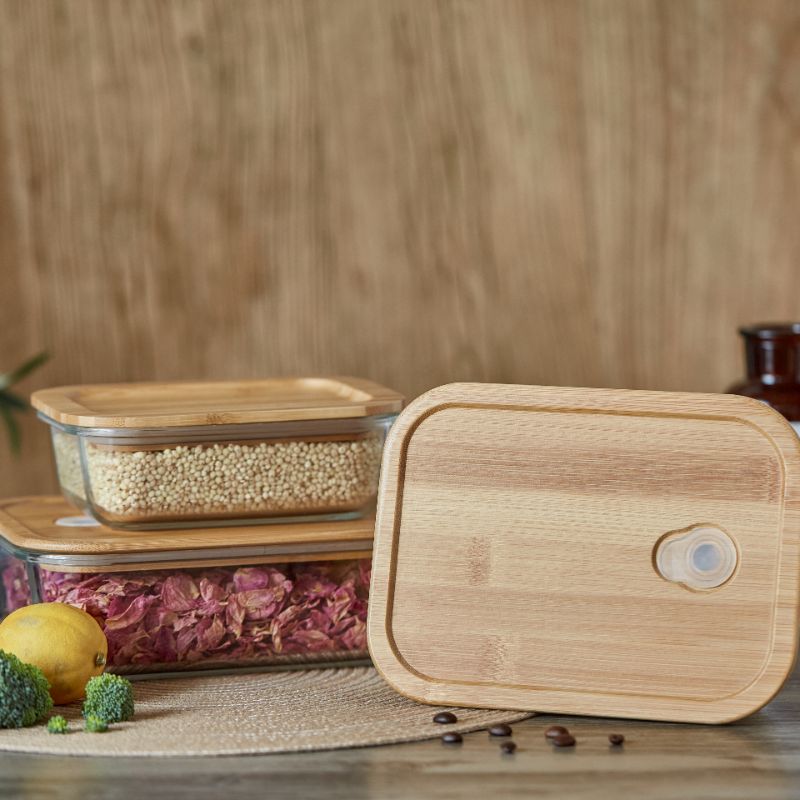 Bamboo Glass Bento Lunch Box Containers Manufacturer_Wholesaler ...